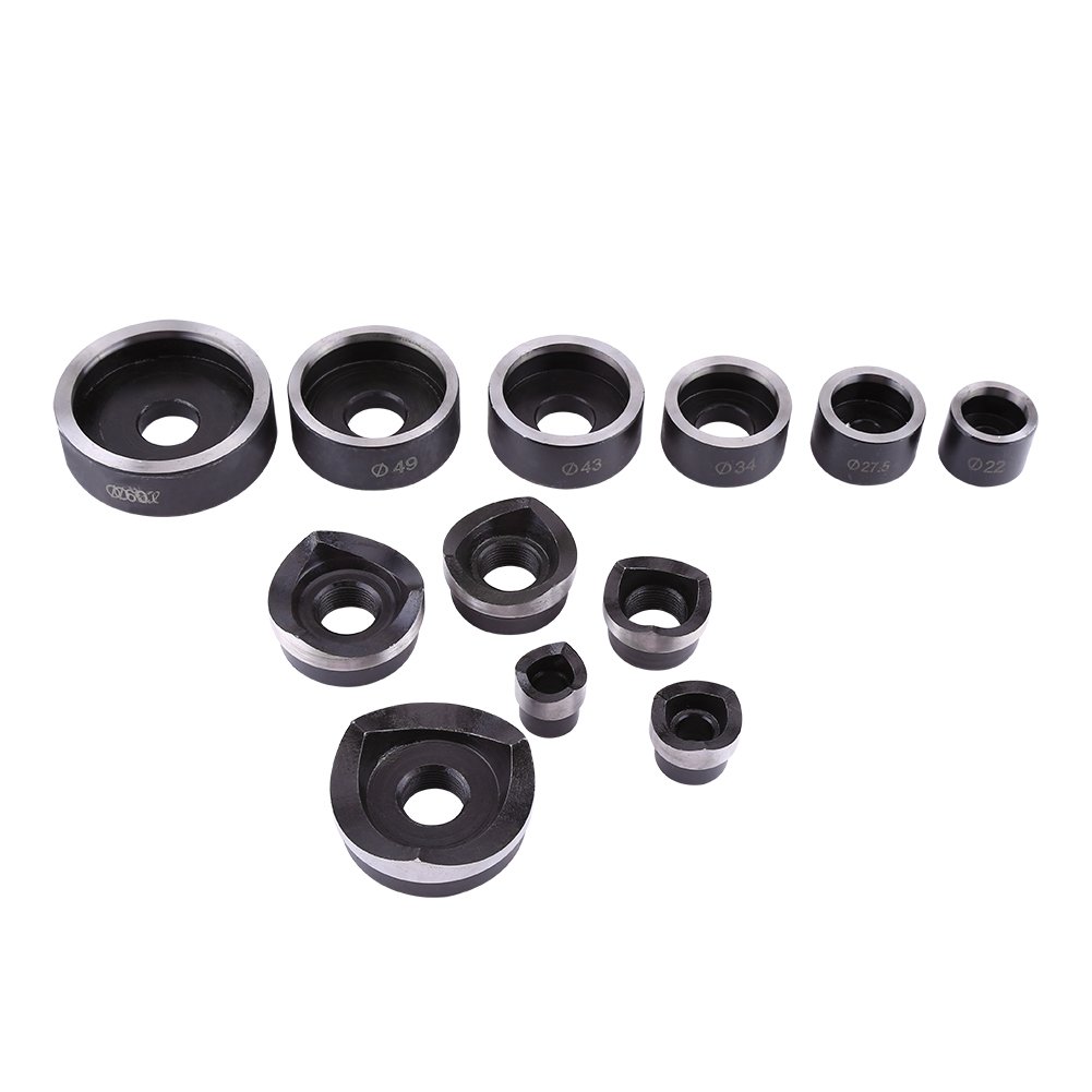 Manual Hydraulic Hand Pump Knockout Round Hole Punch Kit Metalworking ...