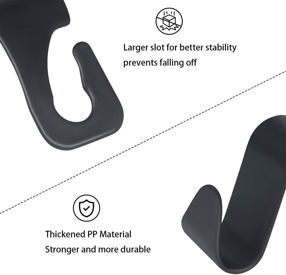 URAQT Auto Hooks, 6 Pack Car Storage Hooks Back Seat Headrest Hanger ...