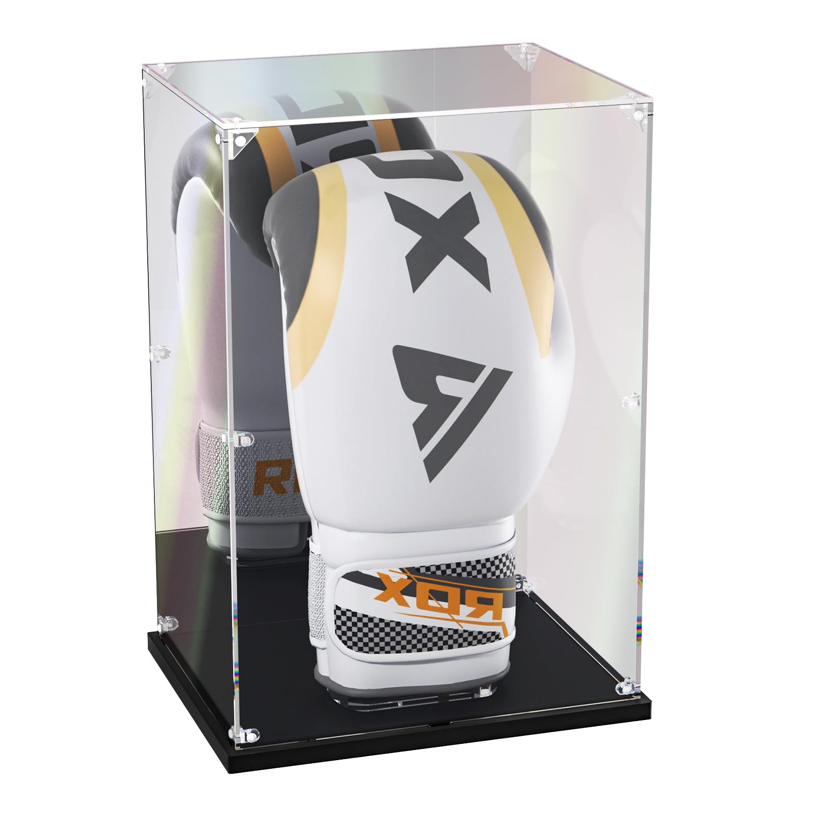 KOLIPI Boxing Glove Display Case with Mirror Back, Acrylic Display Case ...