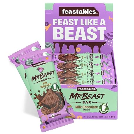 Mua Mr Beast Original Chocolate Bars 24 Count Box - Feastables Bulk ...