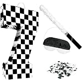 Amazon.com: MUNILAIL Checkered Number 7 Pinata Black and White ...