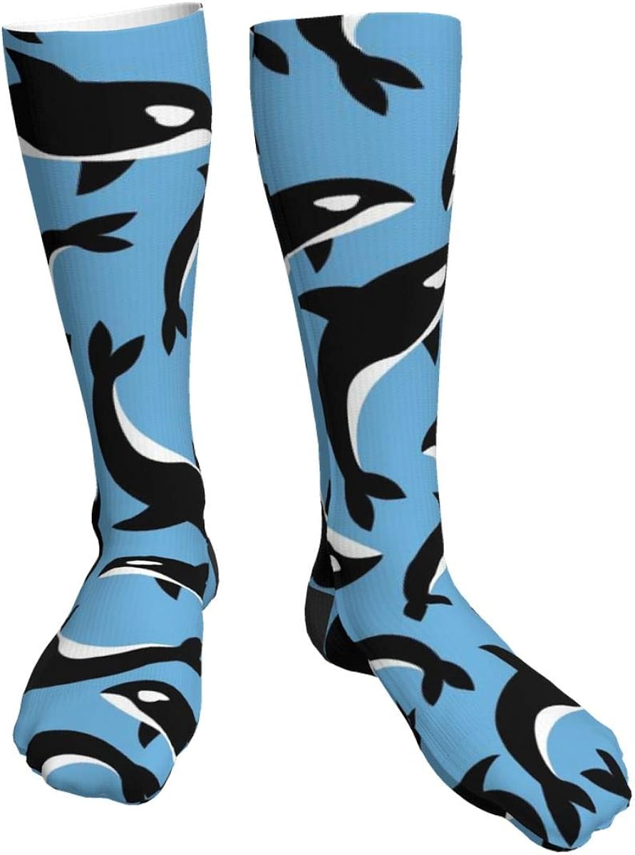 Amazon.com: Killer Whales Orca Stockings Mens Luxury Colorful Fun ...