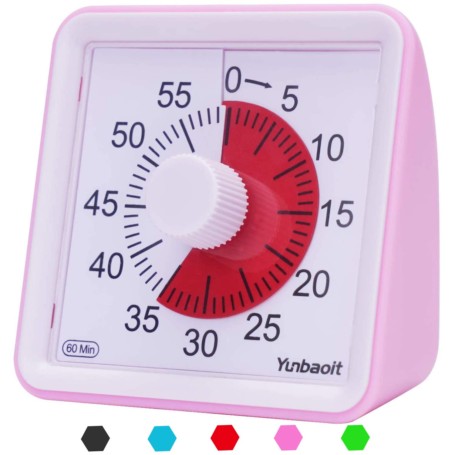 Yunbaoit Visual Analog Timer Silent Countdown Clock Time Management Tool | Desertcart Japan