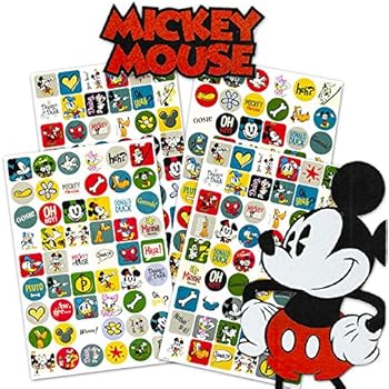 Amazon.com: Disney Mickey Mouse Sticker Pad and Minnie Mouse Sticker ...