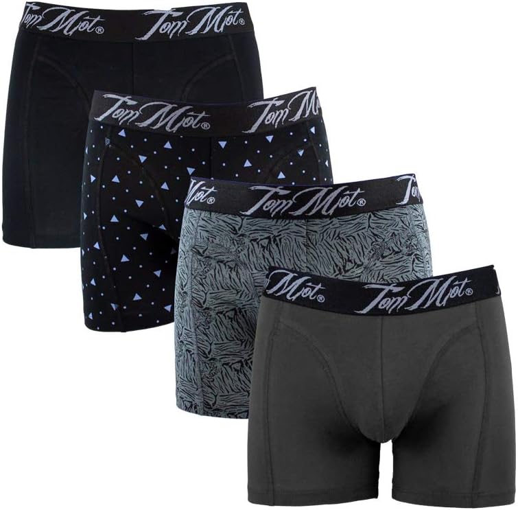 TOM MOT Boxers para Hombres | Calzones de Hombre Modelo Black & Grey ...