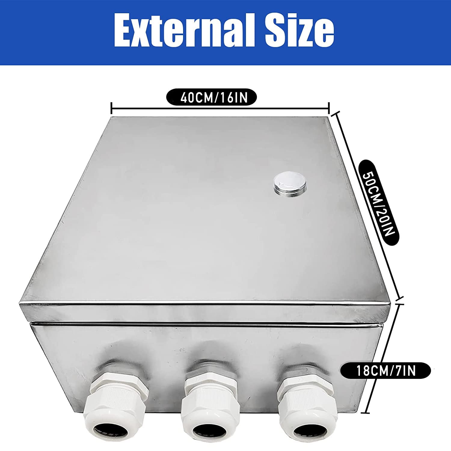 Mua Stainless Steel Electrical Box, Waterproof Metal Electrical Enclosure with Lock, Cover and ...