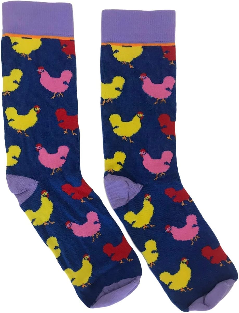 Amazon.com: Crazy Chicken Lady Socks, Fluffy Layers, Chicken Socks ...