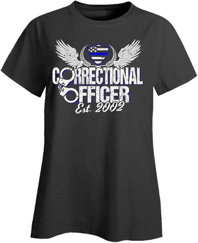 Merch Chimp Corrections Officer Est. 2002 Proud Prison Guard Thin Blue ...