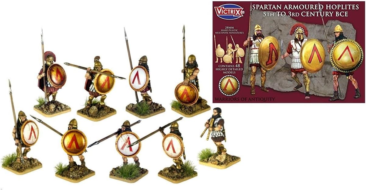 Victrix SPARTAN ARMOURED HOPLITES 28mm plastic VXA002 Table Top ...