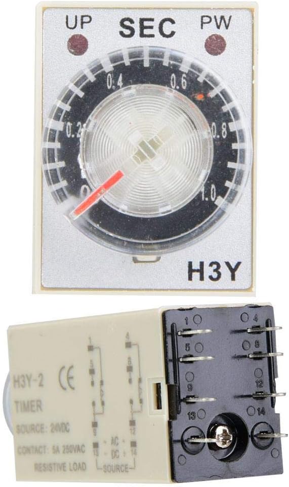H3Y-2 DC 24V Time Relay 8 Pin Delay Timer Time Control Switch (60S ...