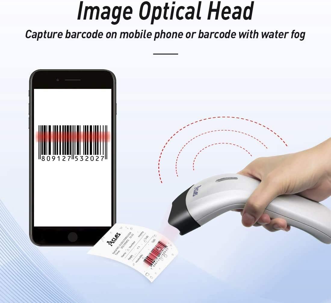 ACLAS Barcode Scanner Wired Handheld 1D Imager Bar Code Reader USB POS ...