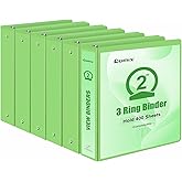 Amazon.com : COMIX Sturdy 3 Ring Binder 2 inch with Clear View Cover, 2 ...
