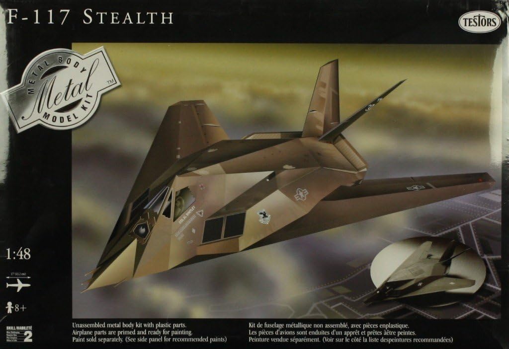 Amazon.com: Testors 1:48 F-117 A Stealth Fighter Metal Model Kit #5661 ...
