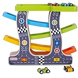 Amazon.com: TOP BRIGHT Wooden Car Ramp Race Track Toy Toddler Car ...