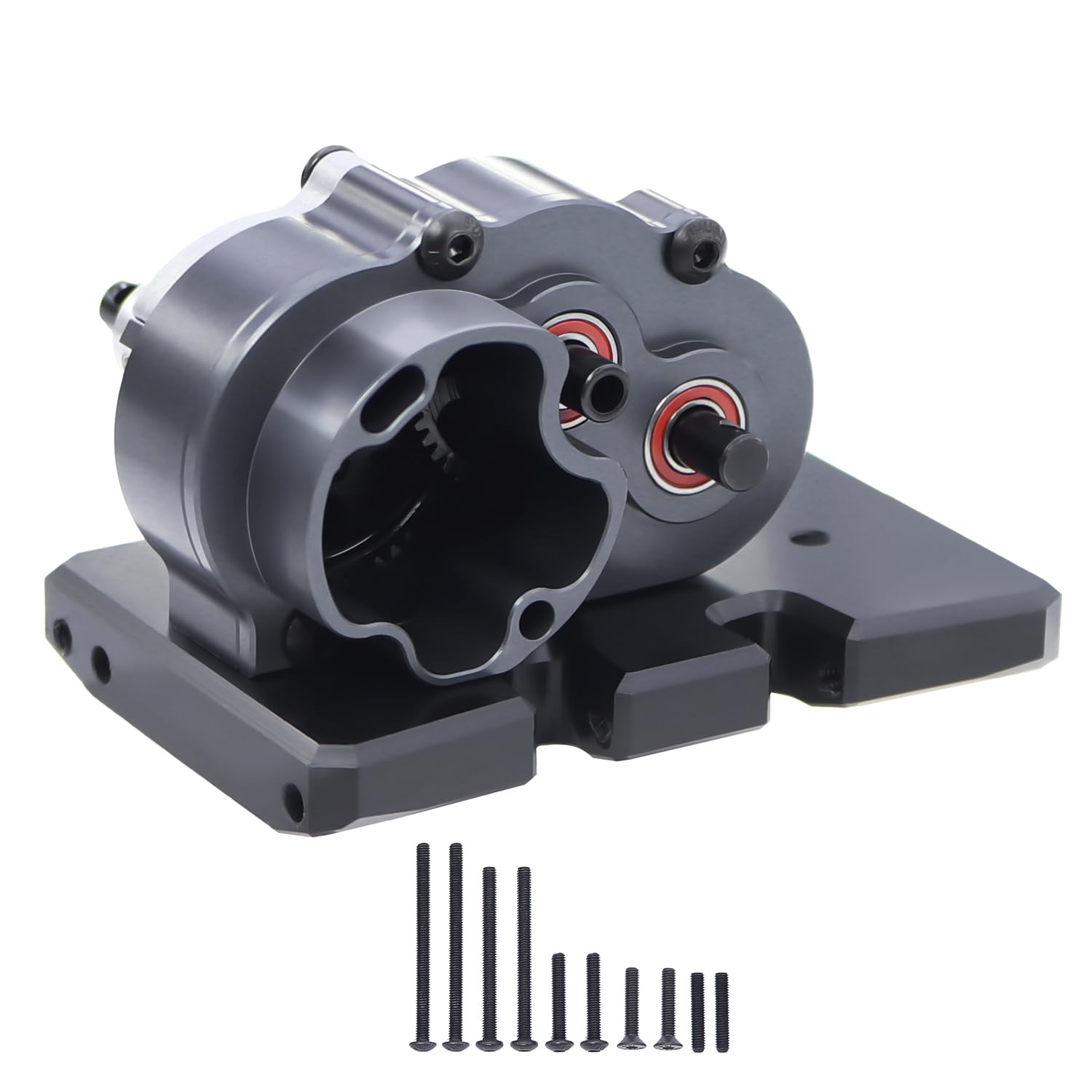 FACCNOY Aluminium Overdrive Gearbox DLX LCG Trans OD-3 Transmission for 1/10 LCG Chassis SCX10 ...