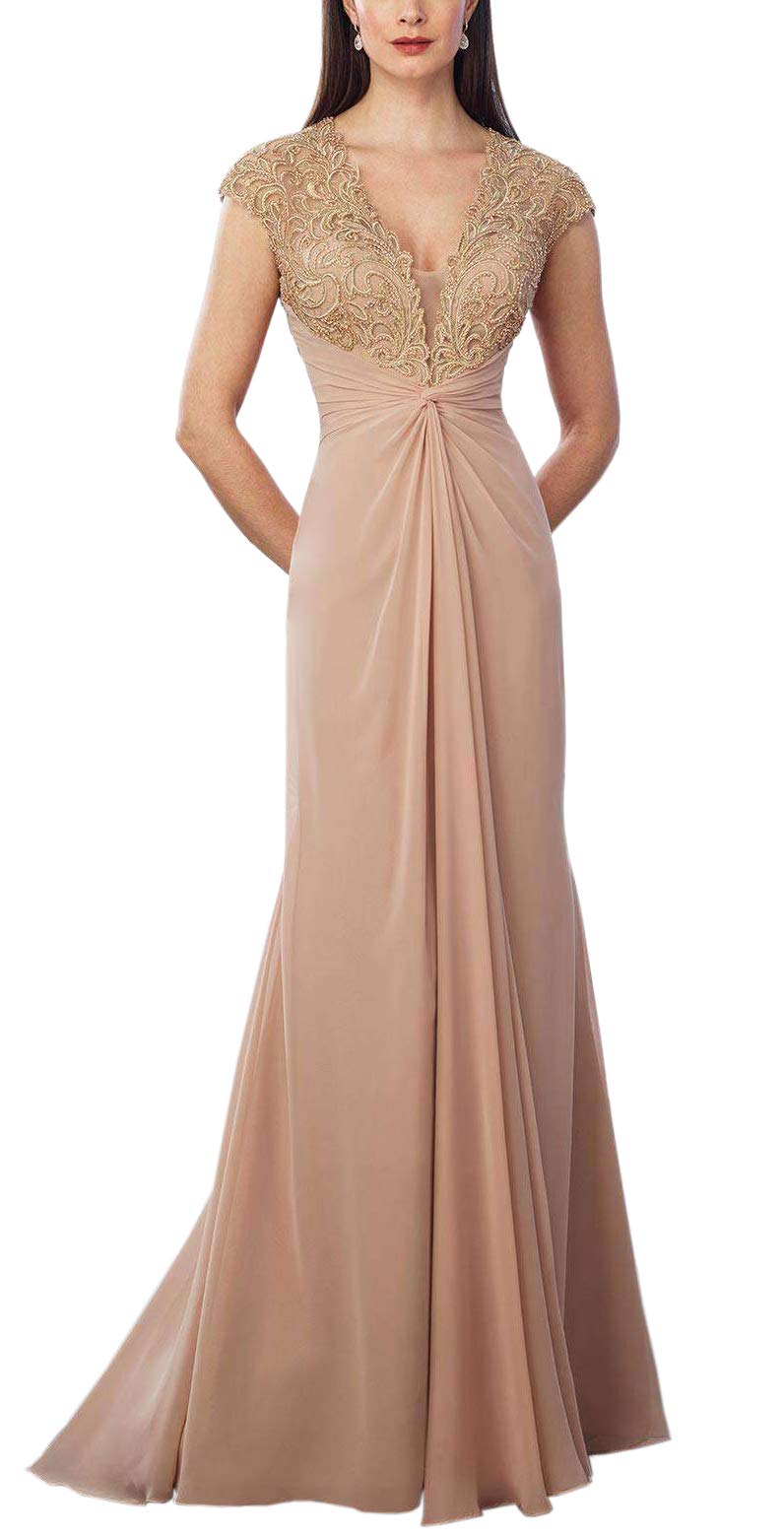 Champagne Beaded Mother Of The Bride Dress at Hunter Wang blog