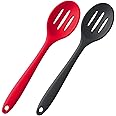 Amazon.com: Silicone Nonstick Slotted Spoons Set 2,High Heat Resistant ...