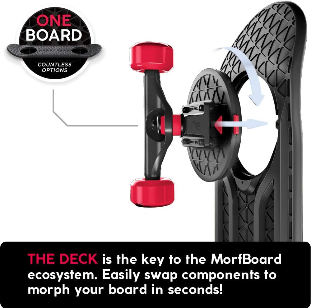 Morfboard 41662 Skate Board, Lava (Black-red) – BigaMart