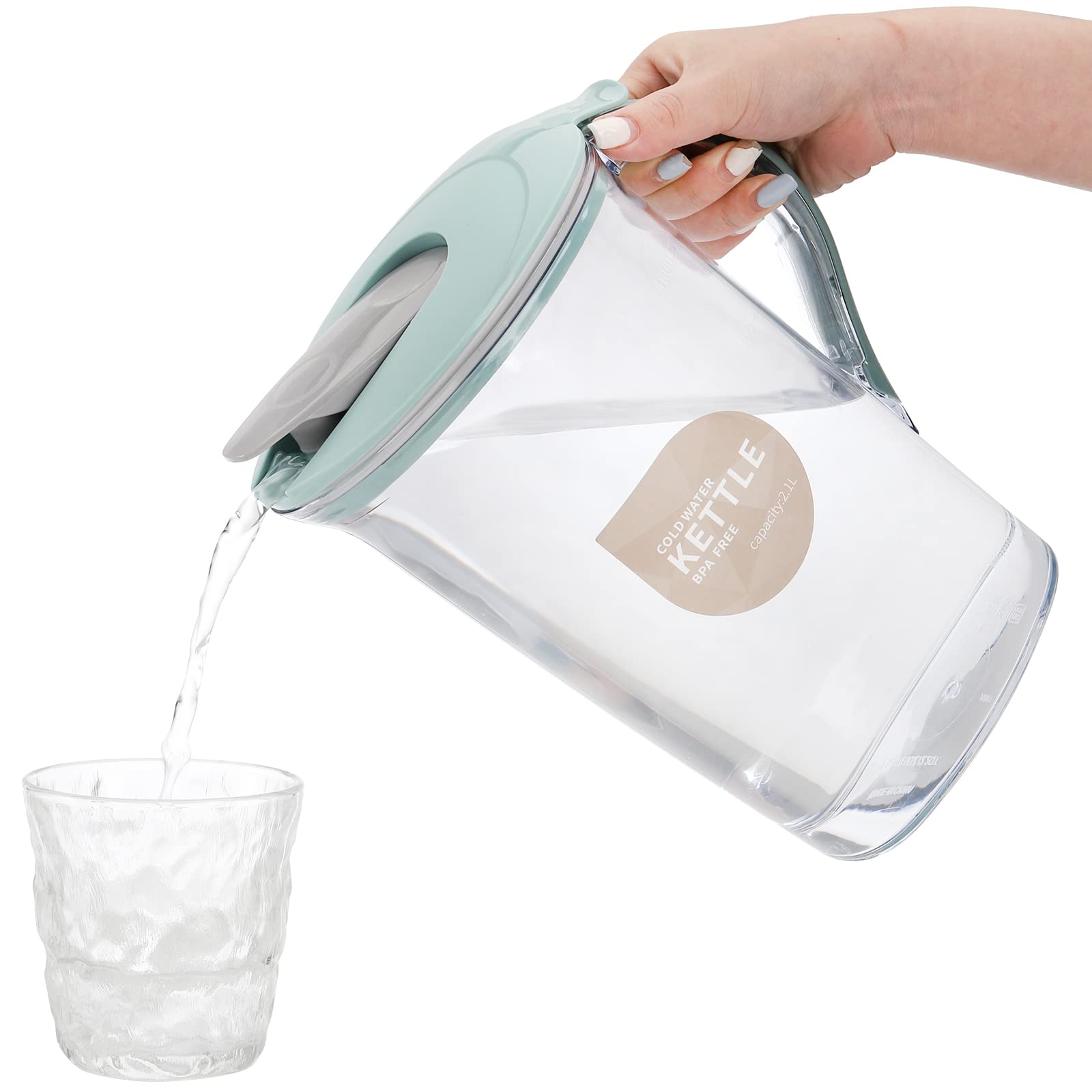 Mua Coloch 2 Pack 2 Quart Plastic Water Pitcher with Flip Top Spout Lid ...