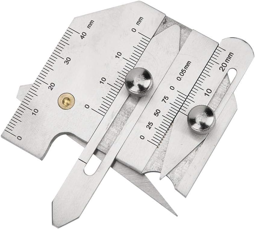 HJC40 Welding Pit Seam Gauge Stainless Steel Inspection Ruler Weld Seam ...
