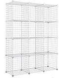 12 Cube Wire Storage Cubes Cabinet Modular Display Shelving Unit ...