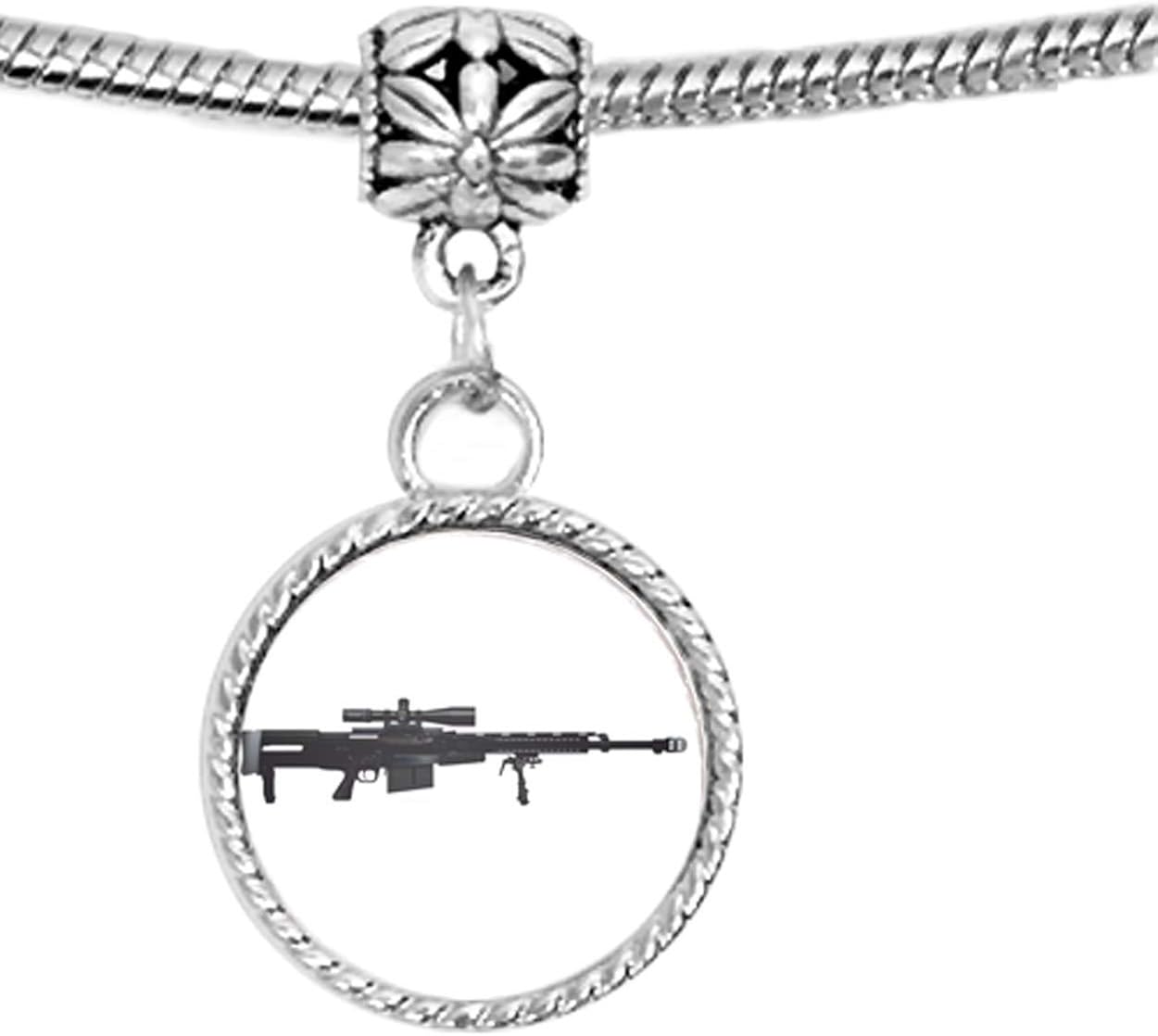Amazon.com: Arthwick Store Sniper Rifle Gun Charm Pendant Bracelet: Jewelry