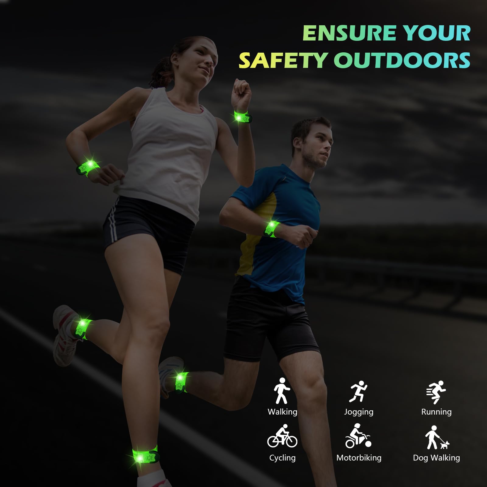 Mua Xeiophoy 2 PCS LED Armband Rechargeable for Running Walking Cycling ...