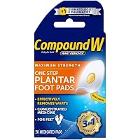 Compound W Maximum Stregth One Step Plantar Foot Pads 20 ea : Amazon.ca ...