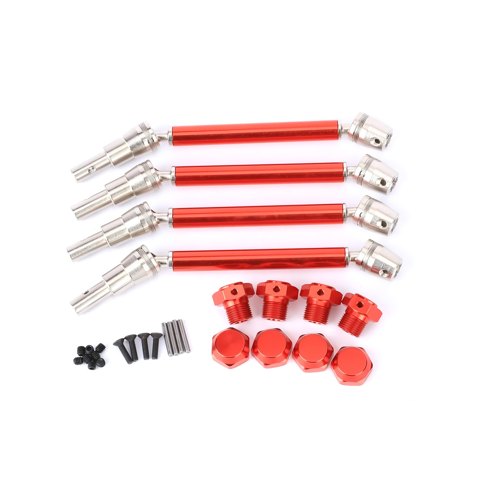 RCAWD 4PCS 50% Enhanced CVD Drive Shaft & 17mm Wheel Hex Hub Locknut for Arrma 1/10 Kraton ...