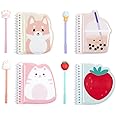 Amazon.com: Yoobi Kawaii Mini Notebooks & Squishy Topper Pens – Cute ...
