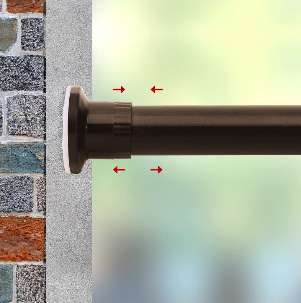 Refrze Room Divider Tension Curtain Rod, Tension Shower Curtain Rods ...