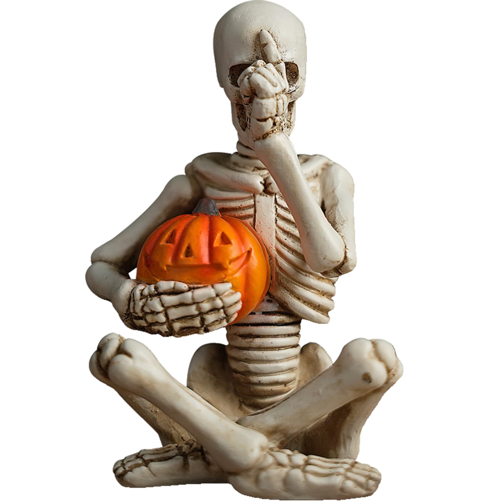 Yunjuhop Halloween Pumpkin Skeleton Skull Decor for Home, Figurines ...