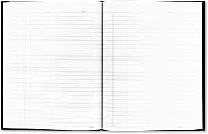 Blueline A9 Business Notebook w/Black Cover College Rule 9-1/4 x 7-1/4 ...