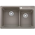 Blanco 442092 Grandis 33" Drop-In or Undermount Double Basin Silgranit ...