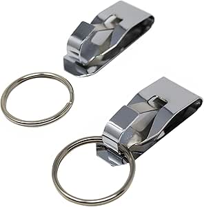 Amazon.com : 2 Pack - Secure Belt Clip Key Holder with Metal Hook ...
