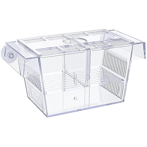 Pawfly Aquarium Fish Breeding Box Acrylic Hatchery Incubator Tank with ...