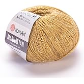 Amazon.com: YARNART Manhattan - Glittery Knitting Yarn, Sparkle Yarn ...