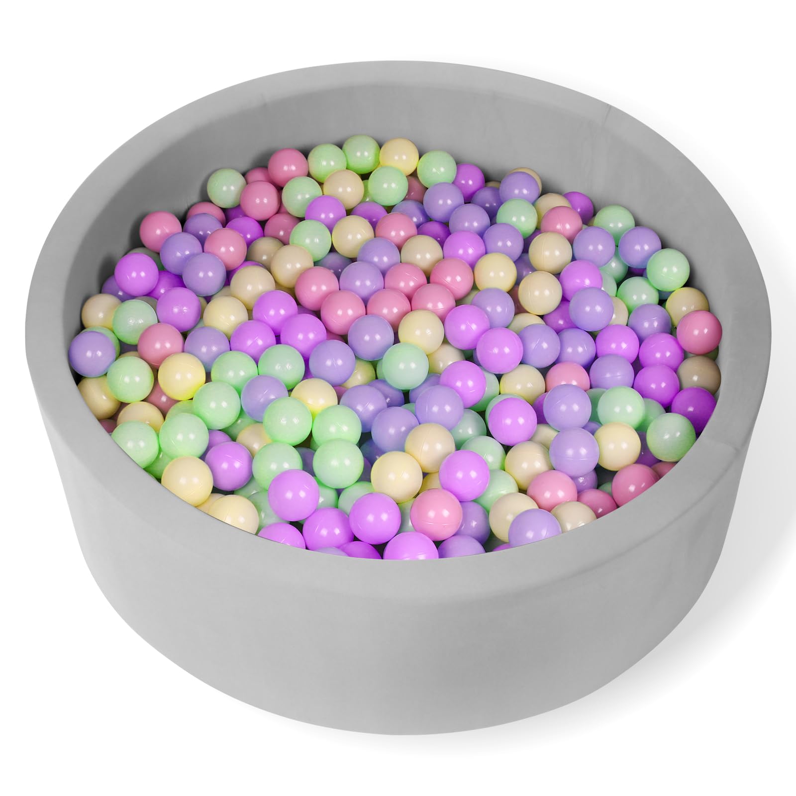 FUBOTRAD Baby Ball Pit for Balls 35.4" x 11.8" Round Foam Ball Pits for ...