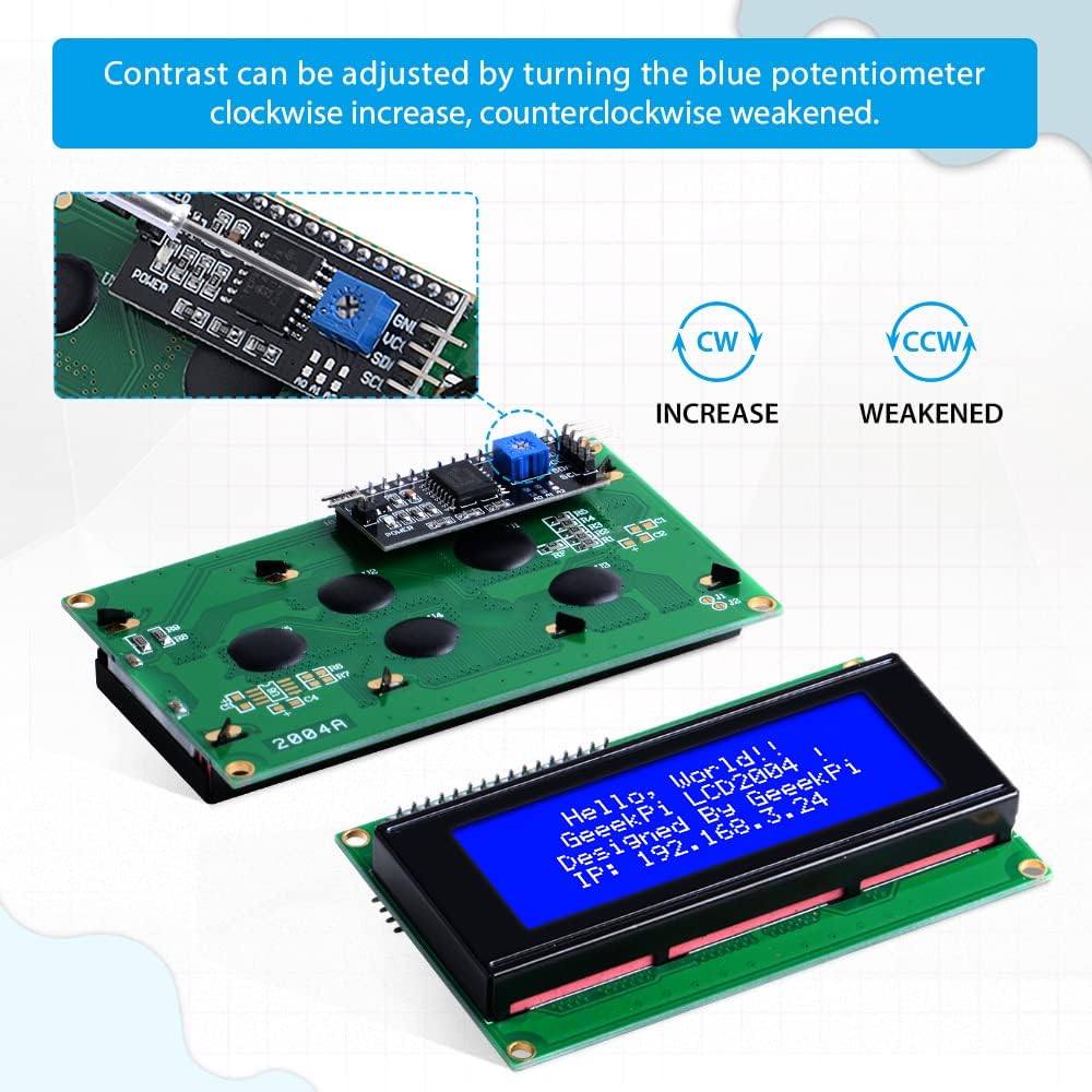 Mua IIC I2C TWI Serial LCD 2004 20x4 Display Module with I2C Interface Adapter Blue Backlight ...