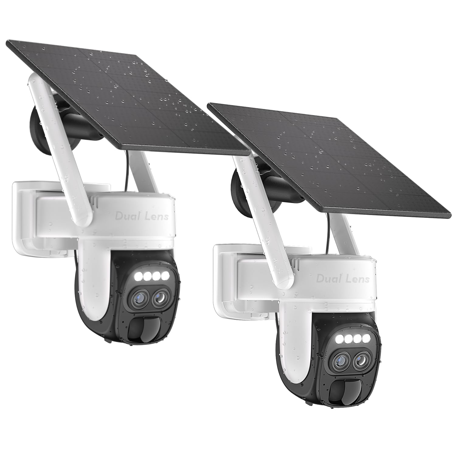 2K Solar Security Camera Wireless Outdoor 2PC,360°PTZ Cameras for Home ...