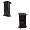 Wood Podium,Podium Stand,15MM Particle Board,Pulpit with Storage,Mic ...