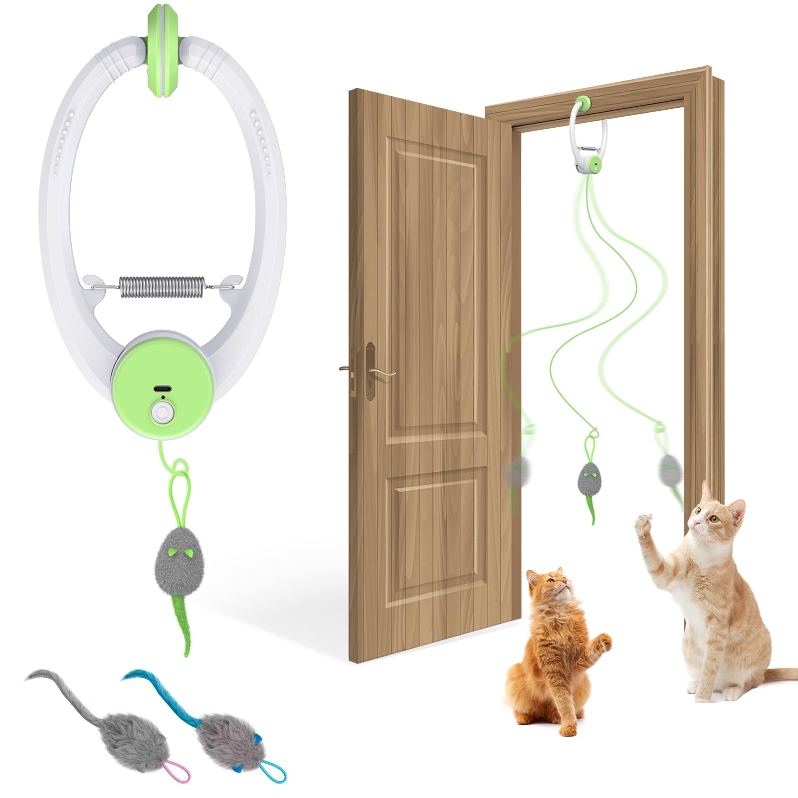 Kezlume Cat Toy Interactive for Indoor Cats, Smart USB Rechargeable ...
