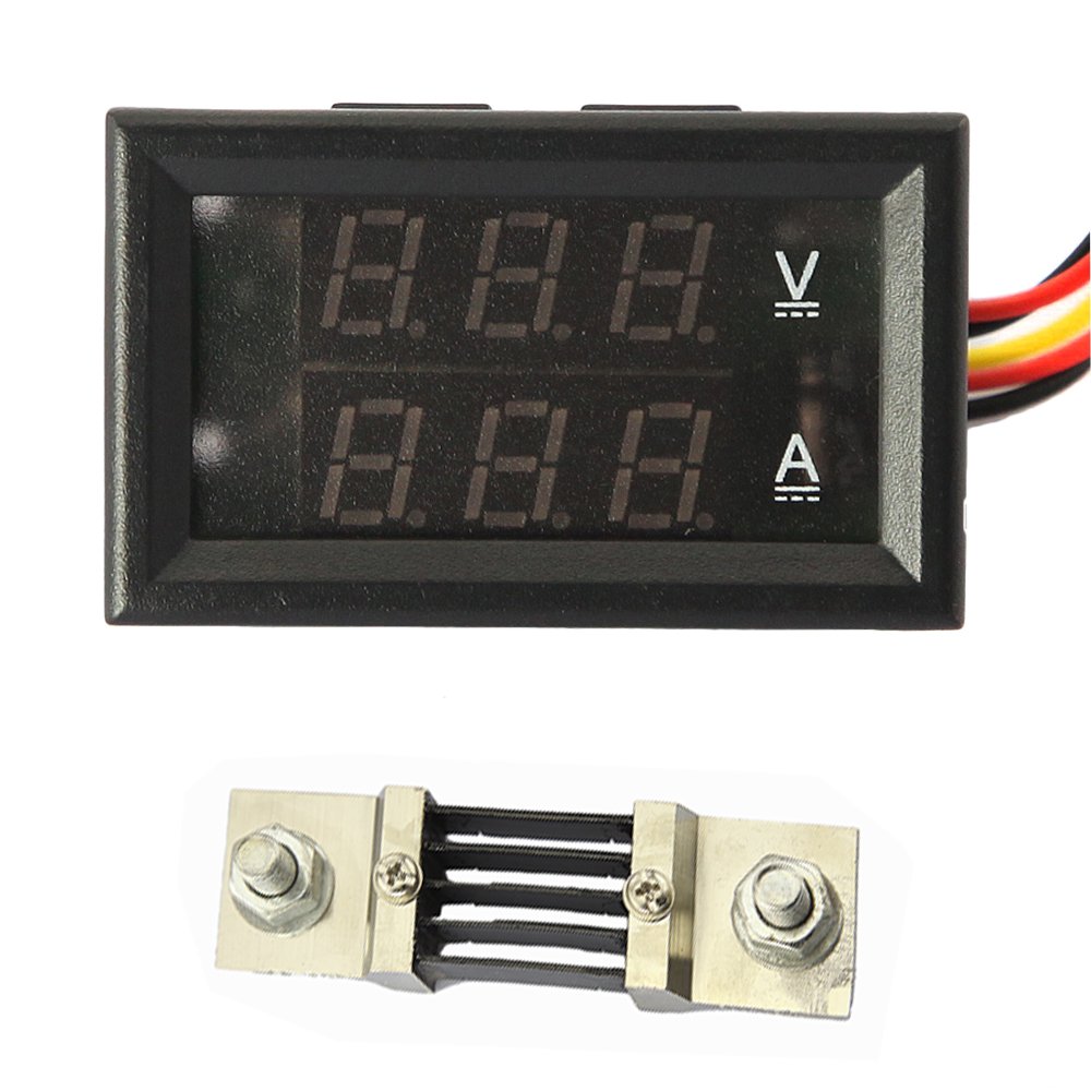 Digital Voltmeter Dual LED Spannungsanzeige Panelmeter DC 300v/500A ...