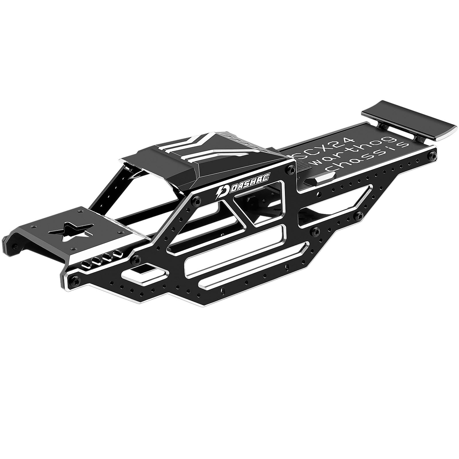 DashRC SCX24 Warthog LCG Chassis Frame Kit, Aluminum Body Shell Rocks ...