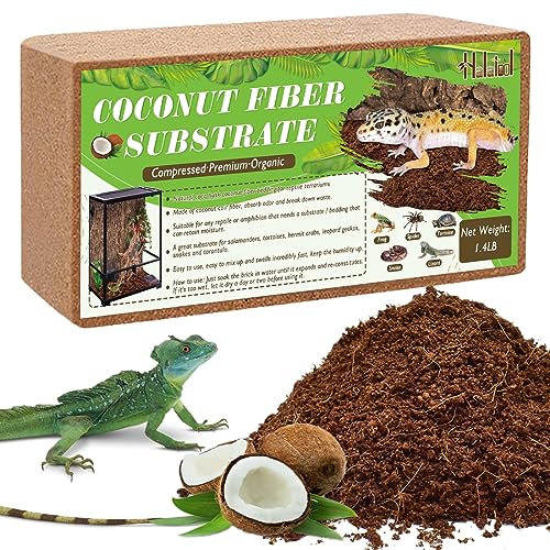 Halatool 1.4LB Compressed Coco Coir Substrate for Reptiles & Amphibians ...
