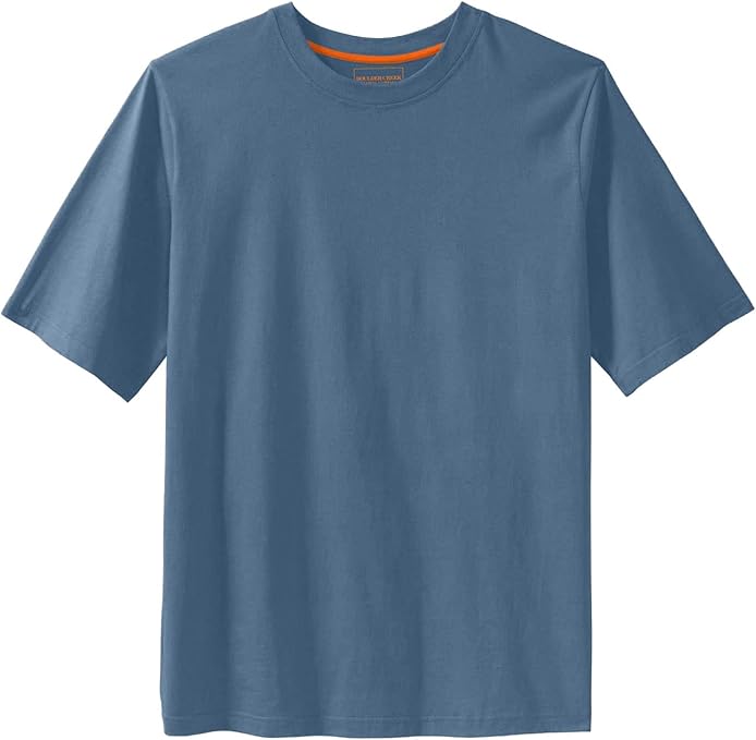 by Kingsize Men's Big & Tall Heavyweight Jersey Crewneck T-Shirt-Slate ...