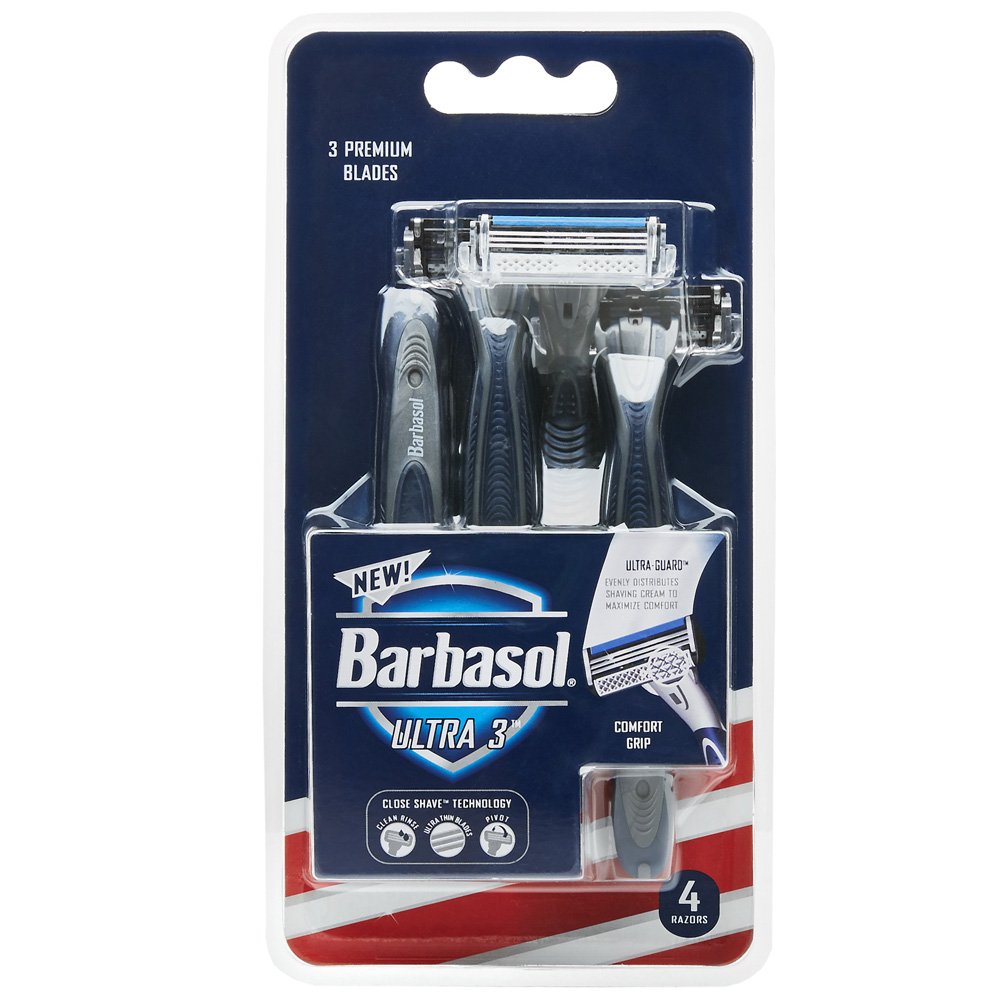Amazon.com: Barbasol Ultra 6 Plus Premium Disposable Razor, 3 Count: Beauty