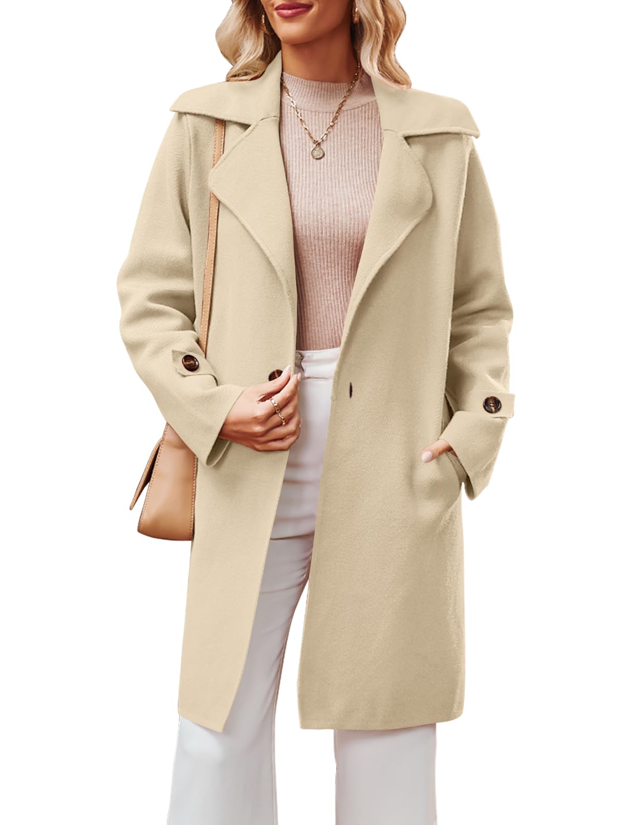 MEROKEETY Women's 2024 Winter Spring Long Sleeve Lapel Cardigan Knit ...