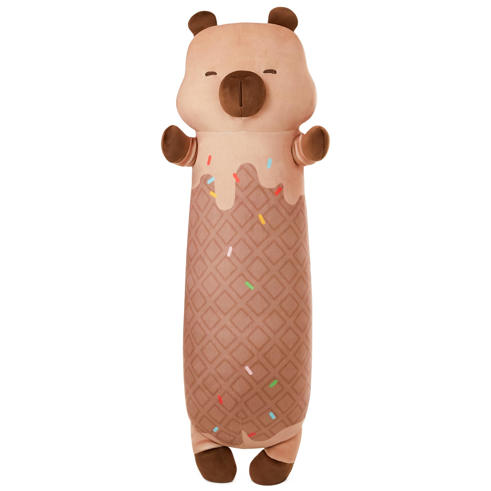 MINISO Capybara Stuffed Animal Weighted Plush, Big Body Soft Sleeping ...