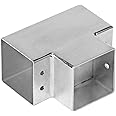 YIDU69Q 8 Pcs 2" Square Tube Connector, 2 Way L Square Tube Elbow ...